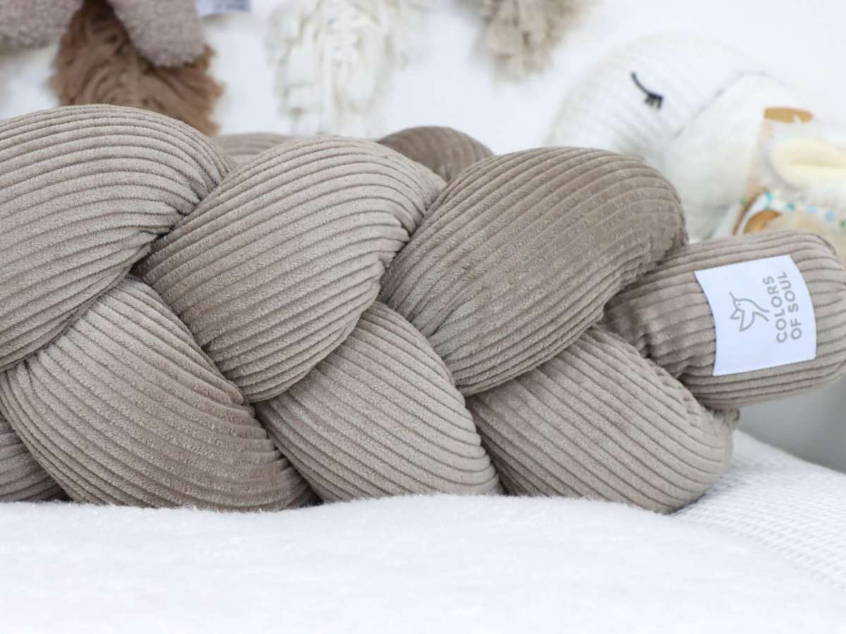 Bettschlange Geflochten Beige
